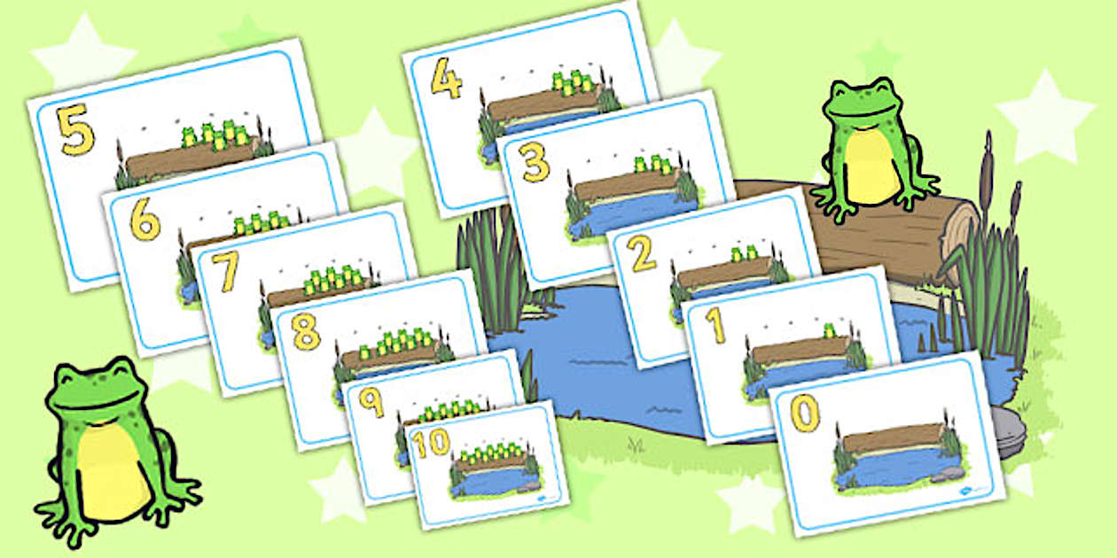 Countdown Display Posters (10 Speckled Frogs ) - Twinkl
