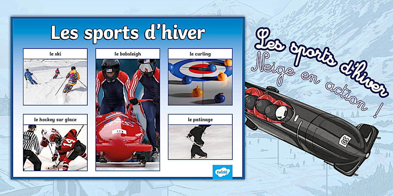 Affiche : les sports d'hiver