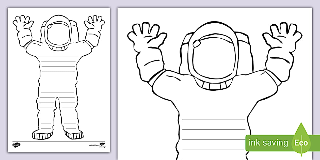 Astronaut Writing Template (Teacher-Made) - Twinkl