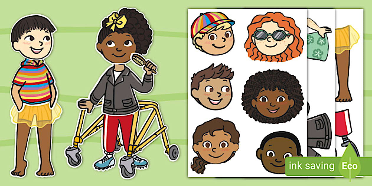 We Are All Different Mix and Match Cards Activity - Twinkl