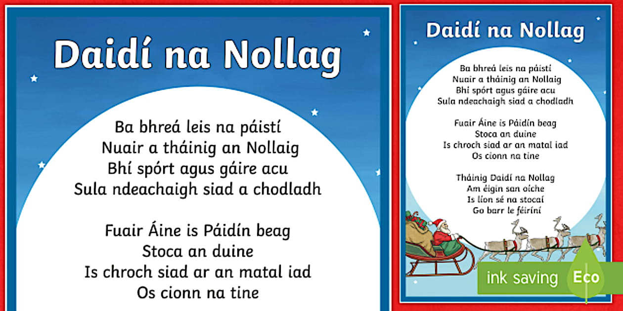 Daidí na Nollag Dán | Dánta Nollag | Acmhainní Gaeilge