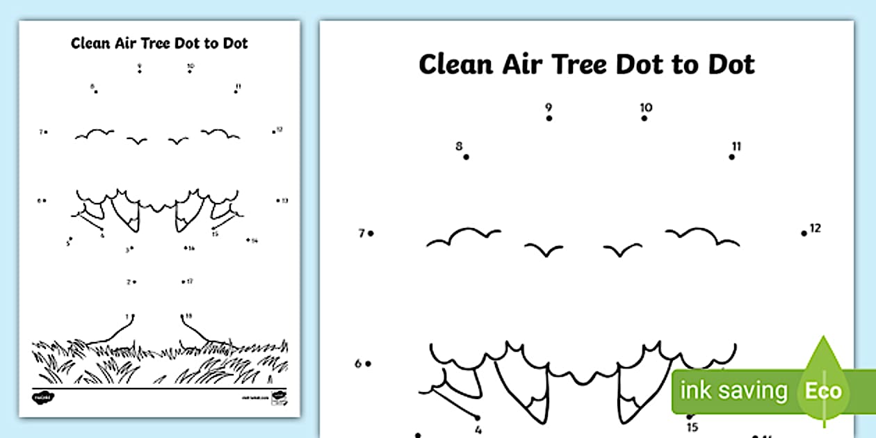 Connect the Dots Clean Air Tree Activity - Activities