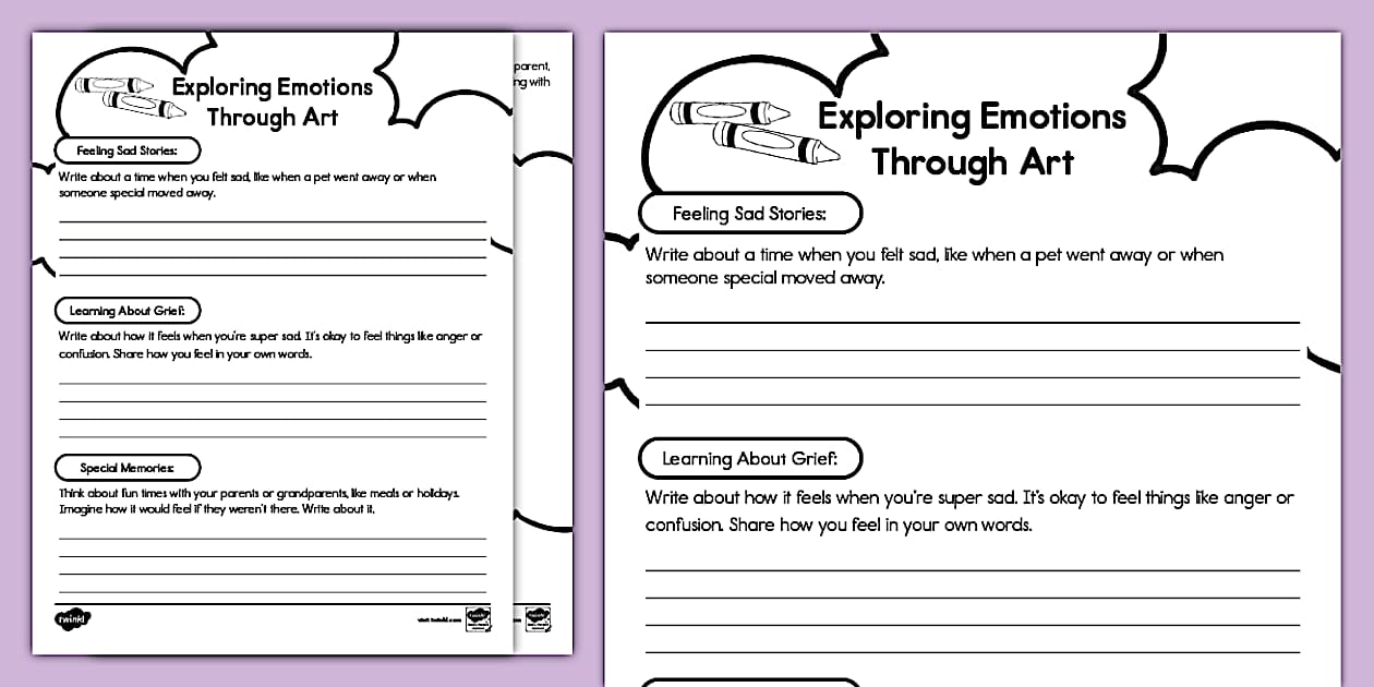 Grief: Exploring Emotions Through Art for K-2nd Grade