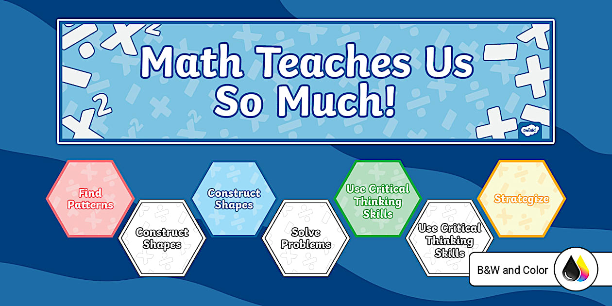 Back to School Math Poster for 6th-8th Grade | Twinkl USA