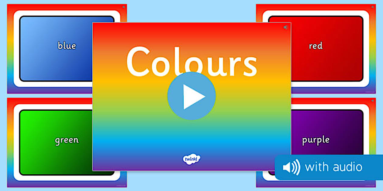 Colours Audio Flashcards - ESL Colour Listening Resources