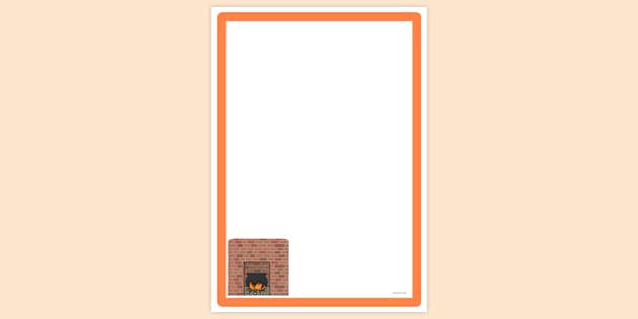 Fireplace With Cauldron Page Border | Save time planning