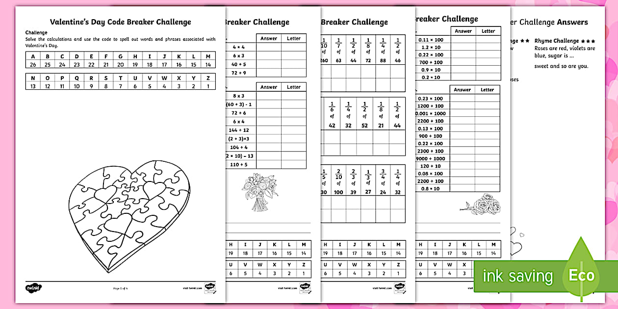 Valentine's Day Worksheet (teacher made) - Twinkl