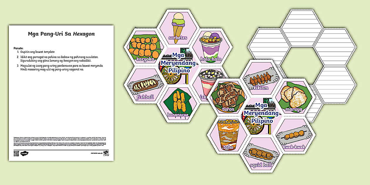 Mga Pang-Uri Sa Hexagon | Grade 1 | Twinkl - Twinkl