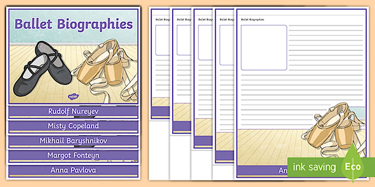 Ballet Biographies Flipbook (Hecho por educadores) - Twinkl