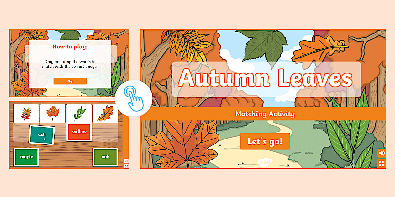 Autumn Leaves Interactive Matching Game (teacher made)