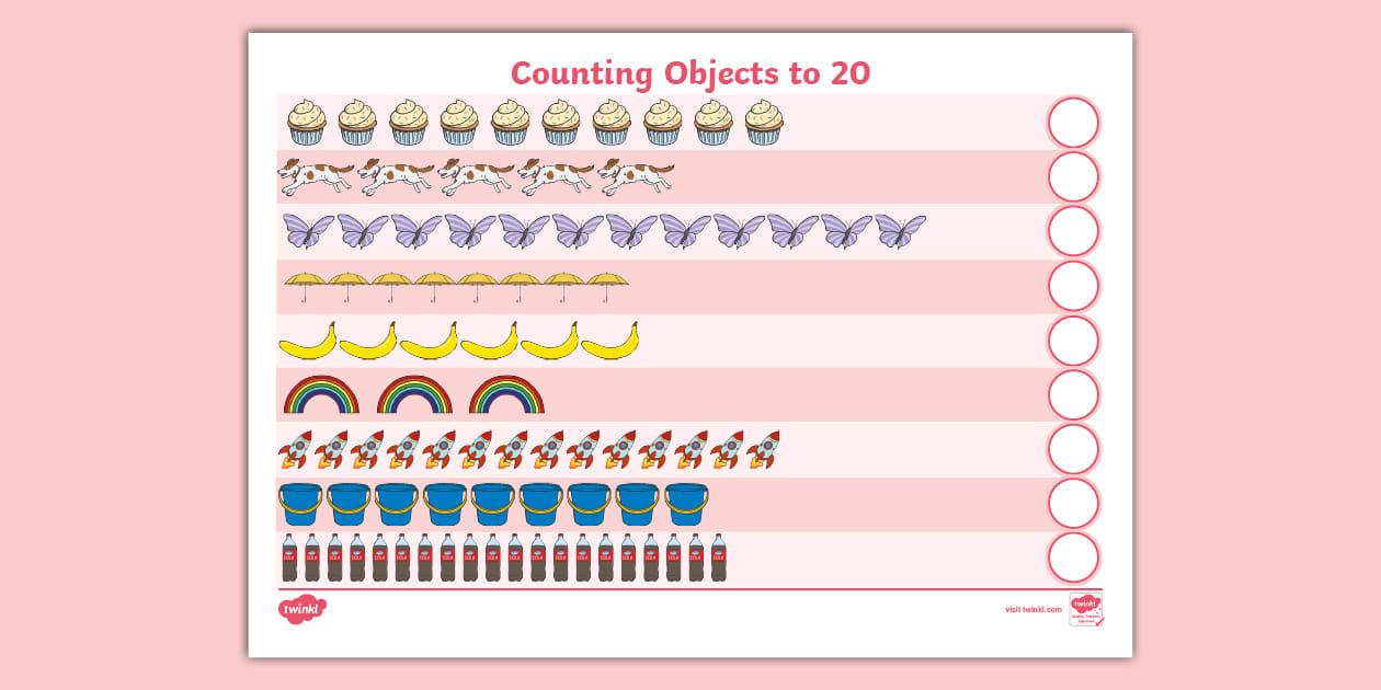 Counting Objects to 20 Activity (teacher made) - Twinkl