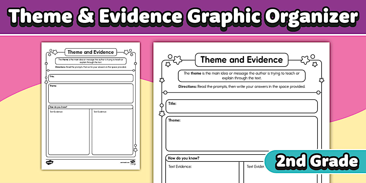 Second Grade Theme and Evidence Graphic Organizer