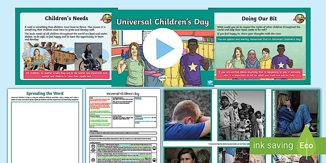 PSHE and Citizenship UKS2 Universal Children's Day Lesson Pack