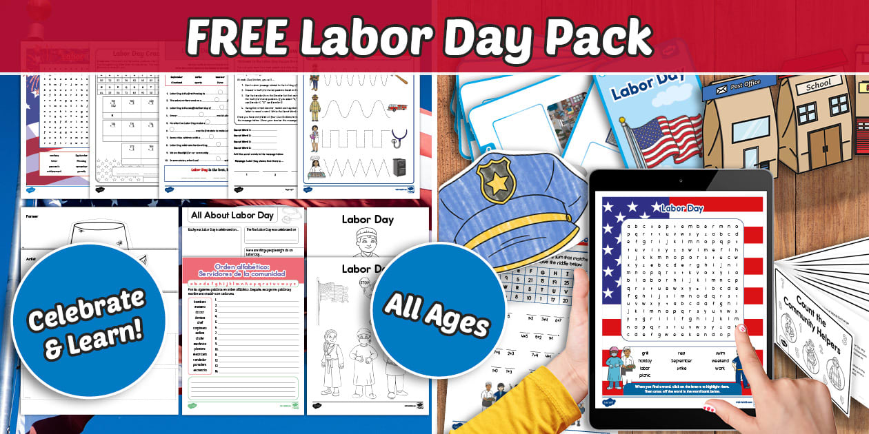 FREE Labor Day Activity Pack for All Ages (teacher made)