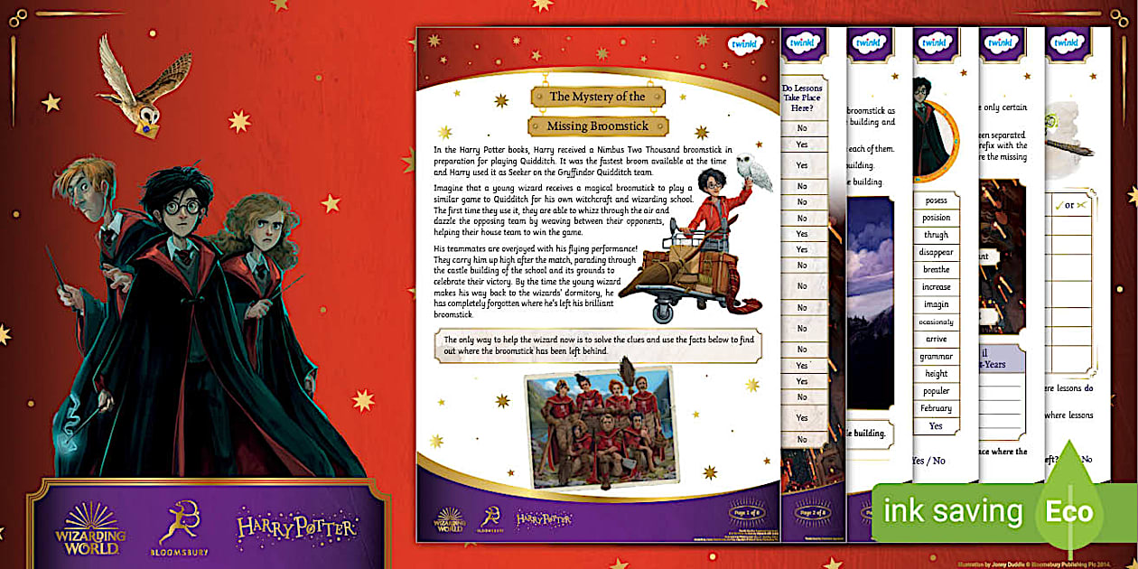 FREE! - 👉 Harry Potter - Missing Nimbus 2000 - SPaG Mystery Game - KS2