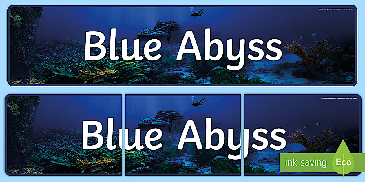 Blue Abyss Display Banner (teacher made) - Twinkl