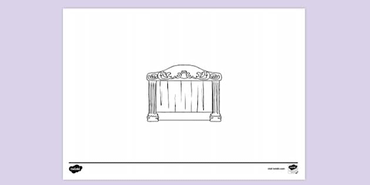 Cardboard Box Puppet Theatre | KS1 Colouring Sheets | Twinkl