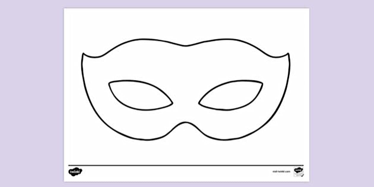 Carnival Mask Colouring Sheet Colouring | Colouring Sheets