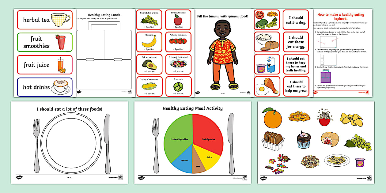 Healthy Eating Lapbook Creation Pack (teacher made) - Twinkl