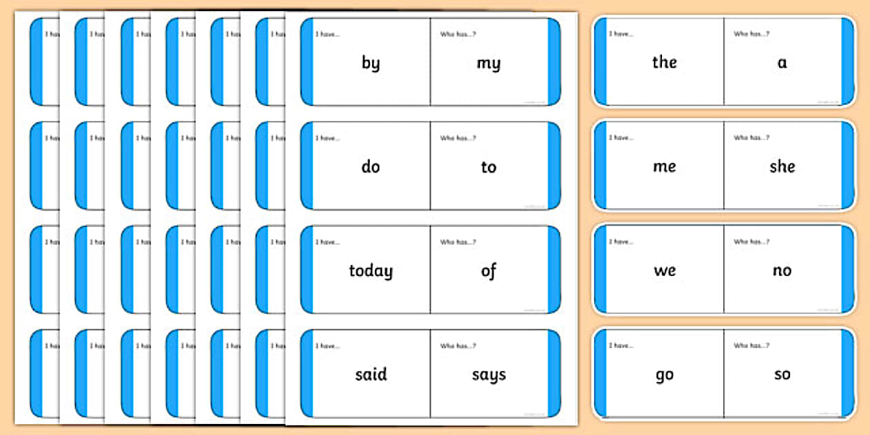 Editable Year 1 Common Exception Words Loop Cards - Twinkl