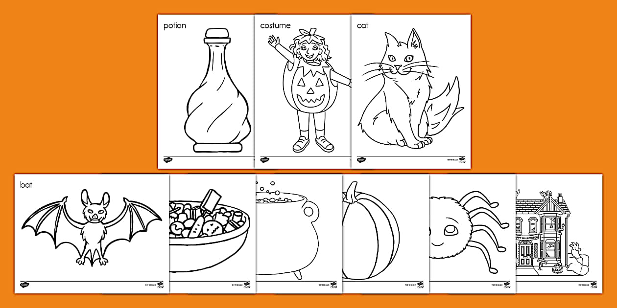 Halloween Coloring Sheets (teacher made) - Twinkl