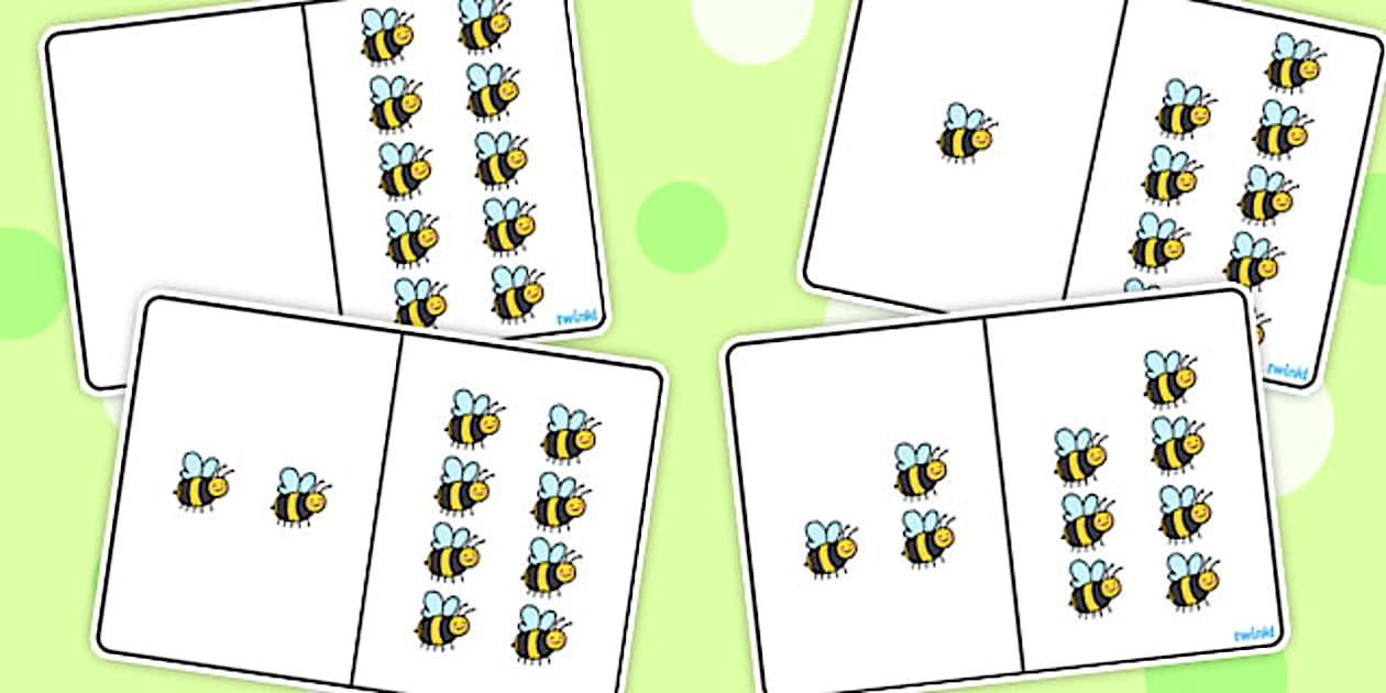 Bee Counting Number Bonds to 10 (teacher made) - Twinkl