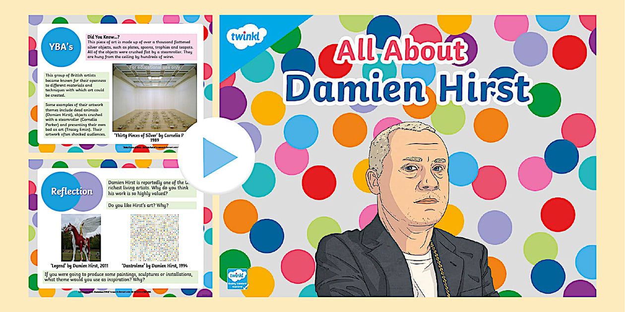 KS2 All About Damien Hirst Artist PowerPoint (teacher made)