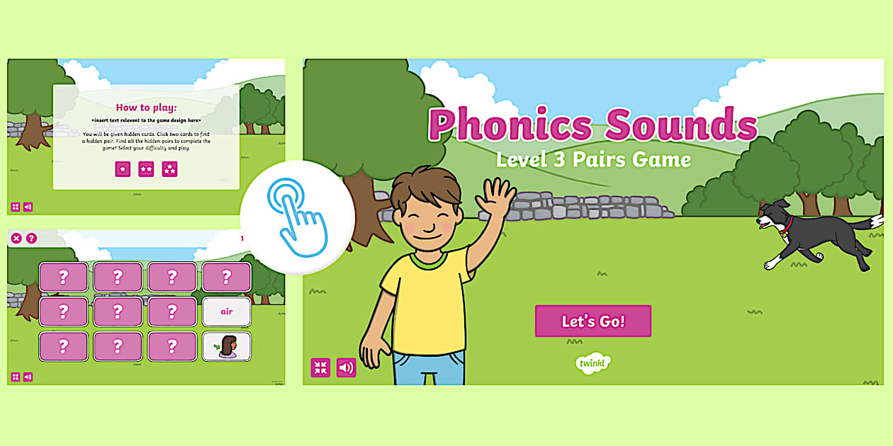 Phonics Play Sounds Pairs Game | Easy to Launch | Twinkl