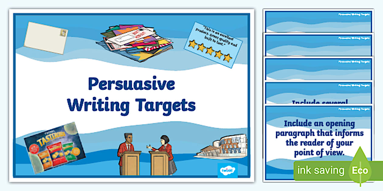 Editable Persuasive Writing Individual Genre Target Display Posters
