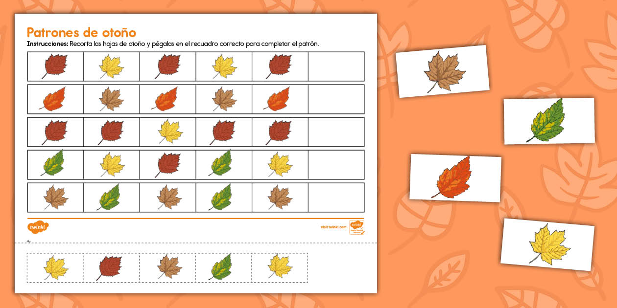 Actividad: Patrones de otoño - Twinkl