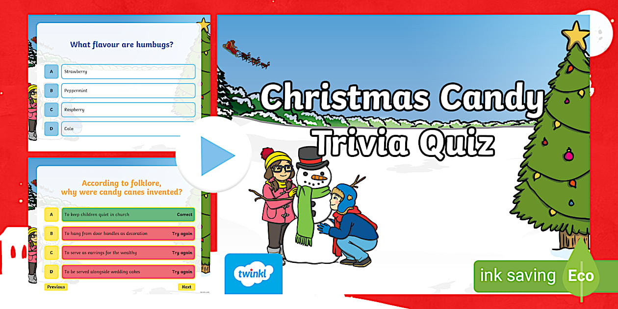 Christmas Candy Trivia - Primary Resources (Teacher-Made)