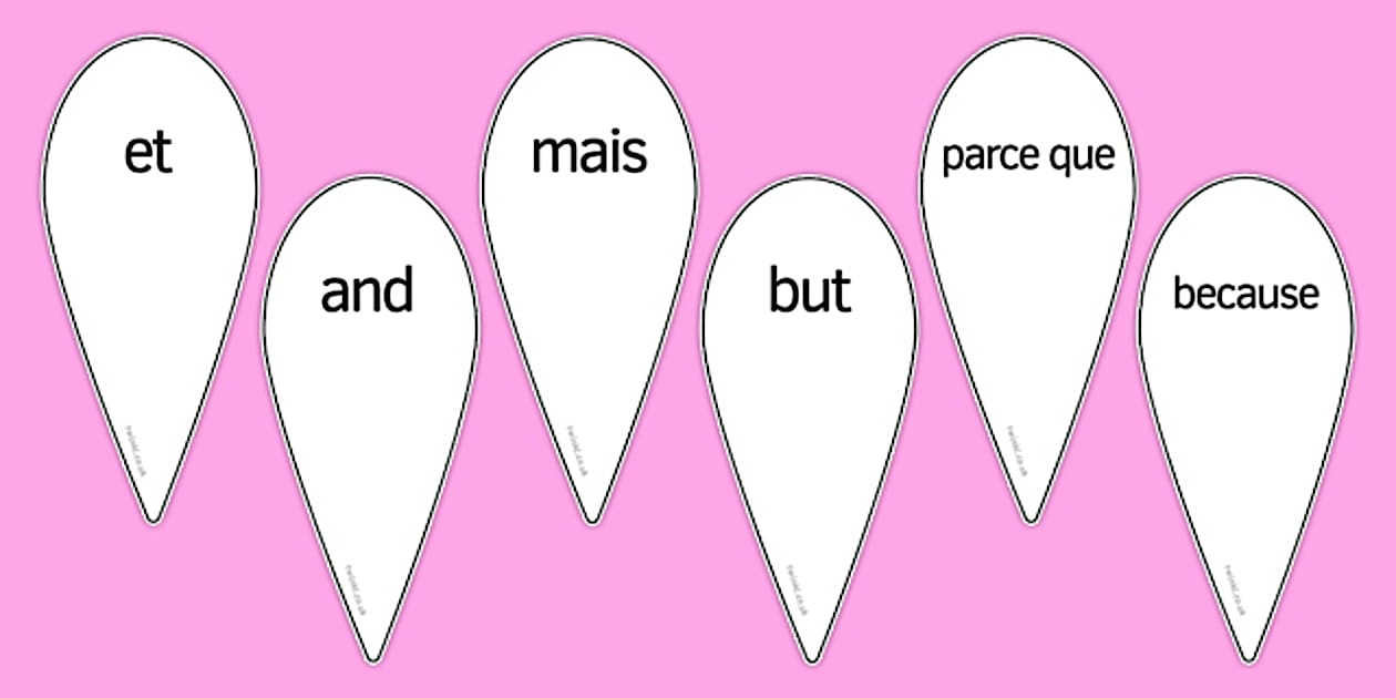 French Conjunctions Fan (teacher made) - Twinkl