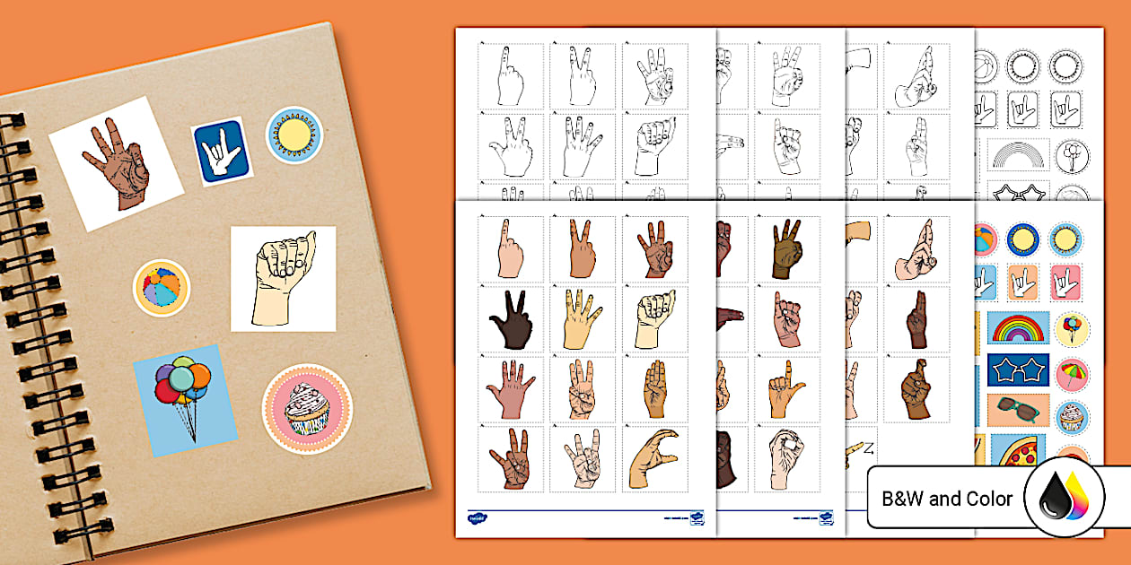 ASL End of the Year Scrapbook Cutouts (teacher made)