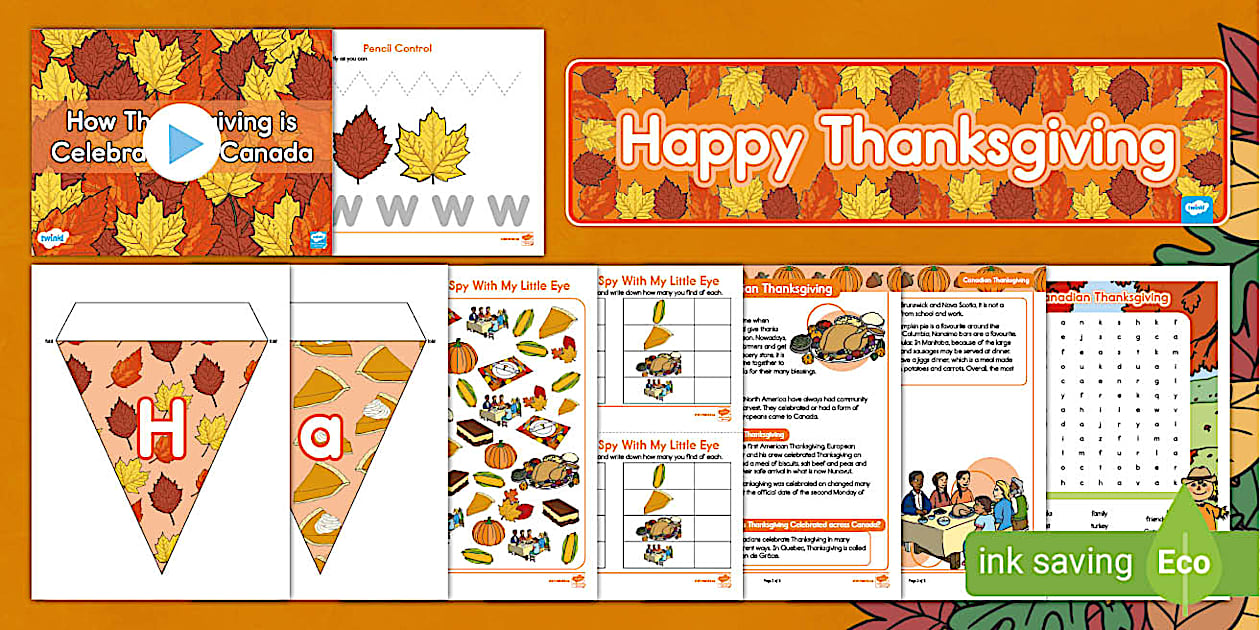 Canadian Thanksgiving Class Activities Pack - Twinkl CA