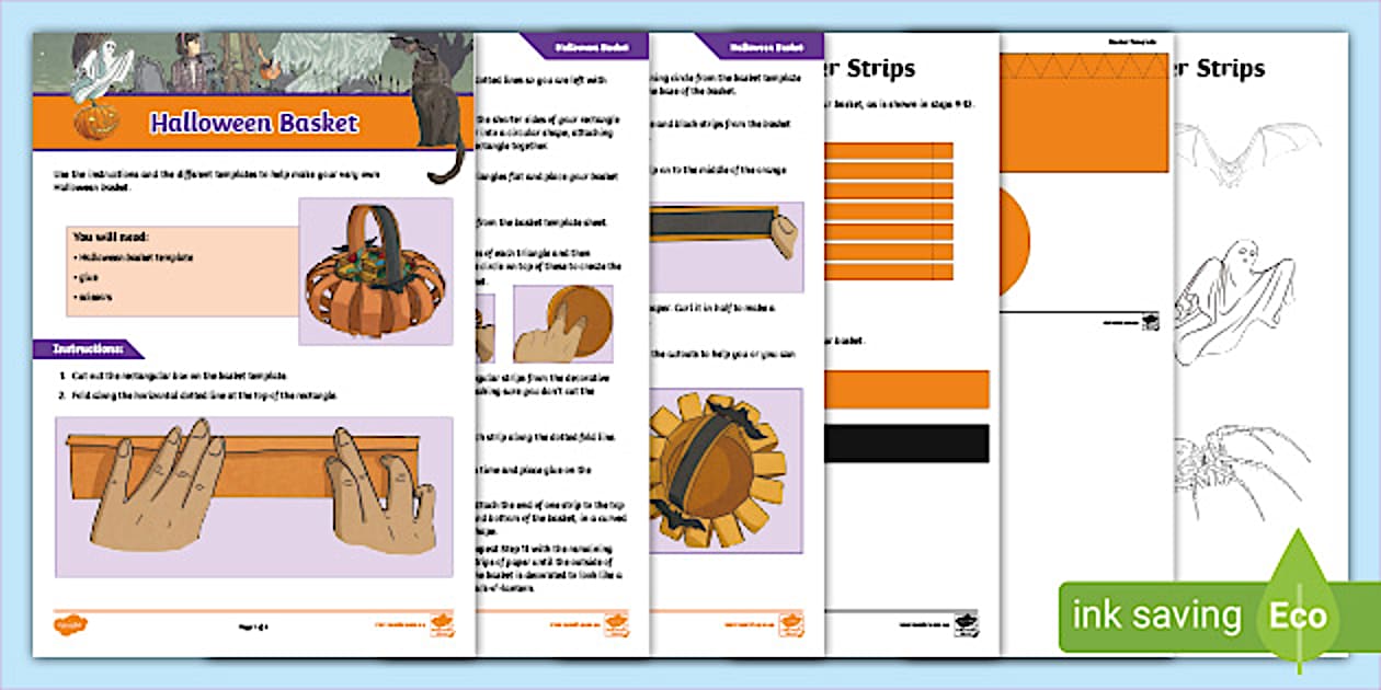 Halloween Basket Craft Activity - Twinkl Halloween Resources