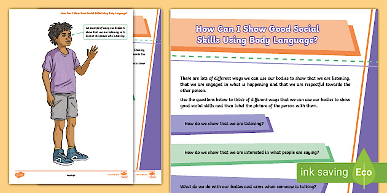 Body Language | Social Skills Activities | Inclusion