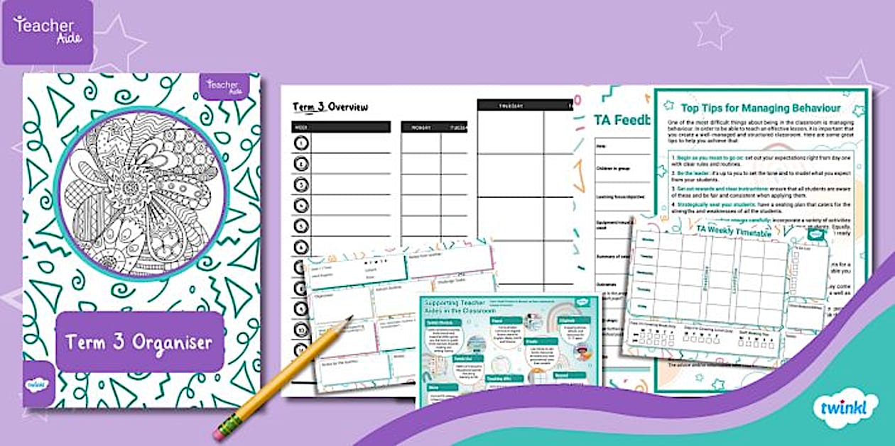 Teacher Aide Term 3 Organiser (teacher made) - Twinkl