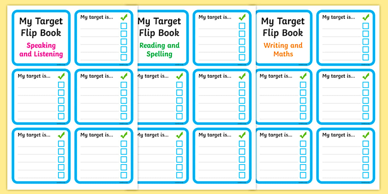 Personal Target Flip Book (teacher made) - Twinkl