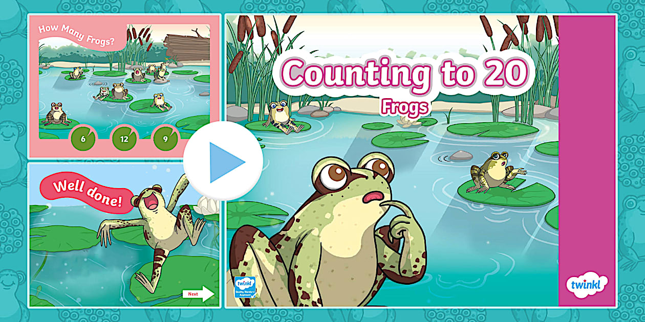 👉 Counting to 20 Frogs PowerPoint (Teacher-Made) - Twinkl