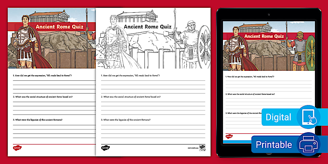 Sixth Grade Ancient Rome Quiz (teacher made) - Twinkl