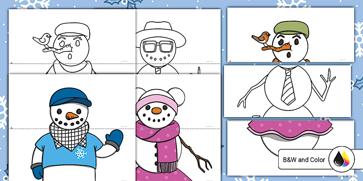 Snowman Mix and Match Puzzles (ティーチャーメイド)