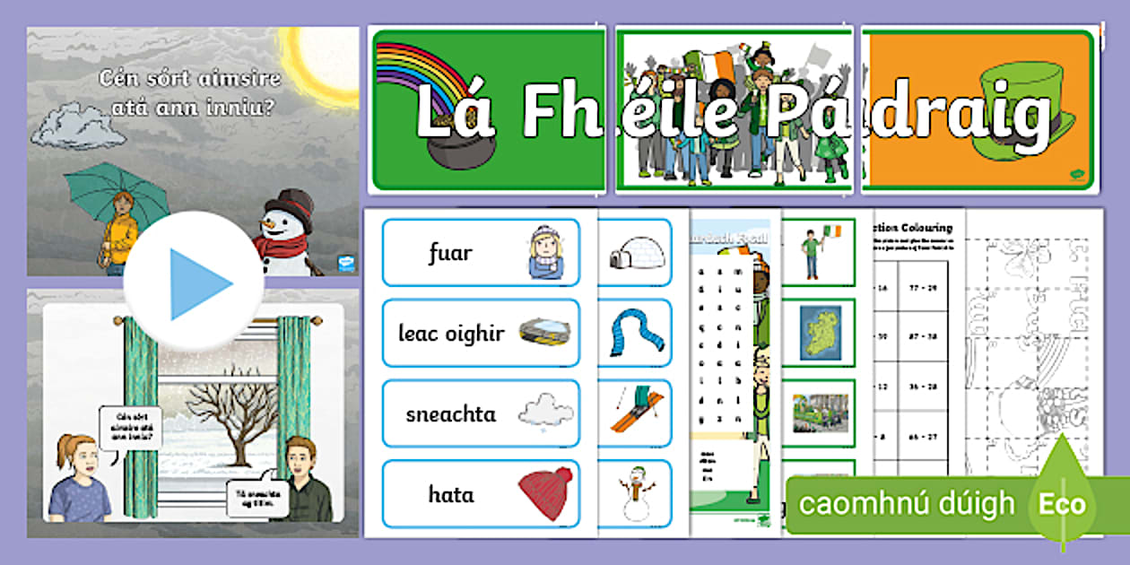 Third/Fourth Class Aimsir and Lá Fhéile Pádraig Trainee Teacher Pack