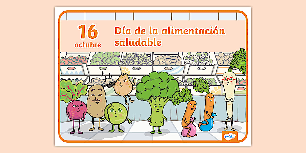 Cartel del Día de la alimentación saludable | Twinkl