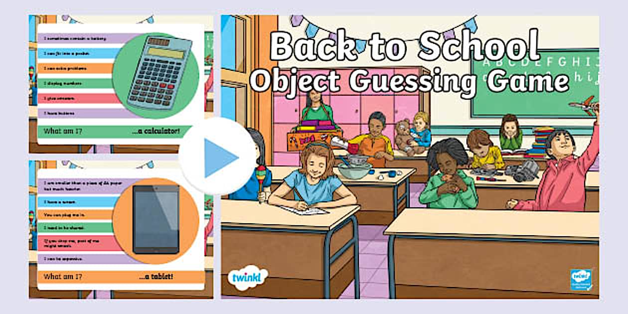 Back To School Object Guessing Game PowerPoint | Twinkl