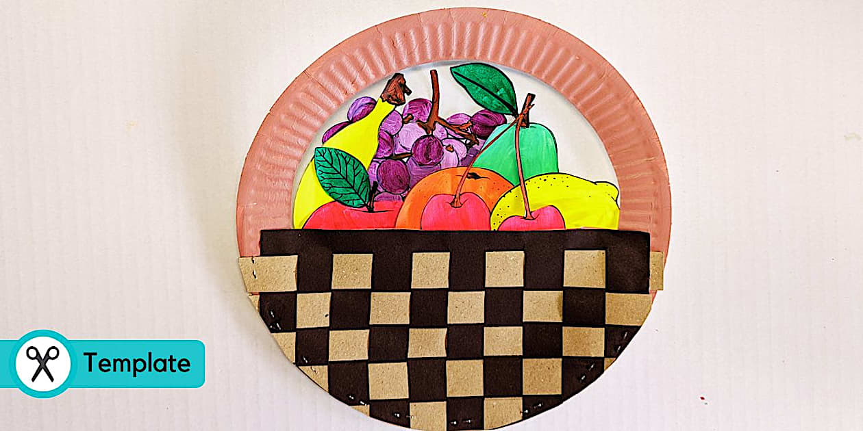 Paper Plate Fruit Basket | Food Crafts (Teacher-Made)