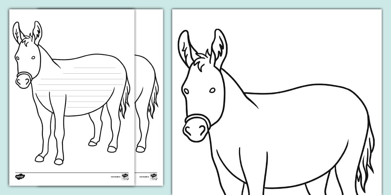 Donkey Writing Template (Teacher-Made) - Twinkl