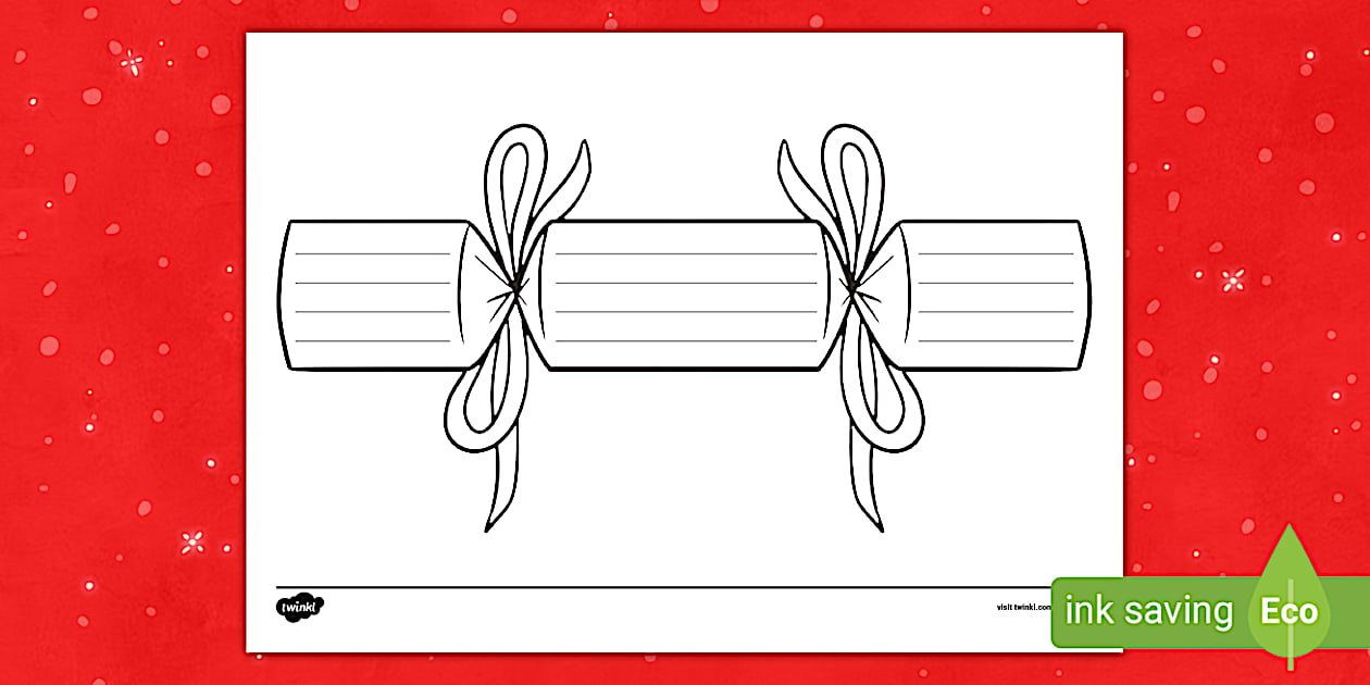 Christmas Cracker Writing Template (teacher made) - Twinkl