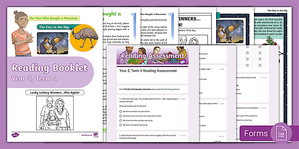 Year 5 Reading Comprehension Google Form (teacher made)