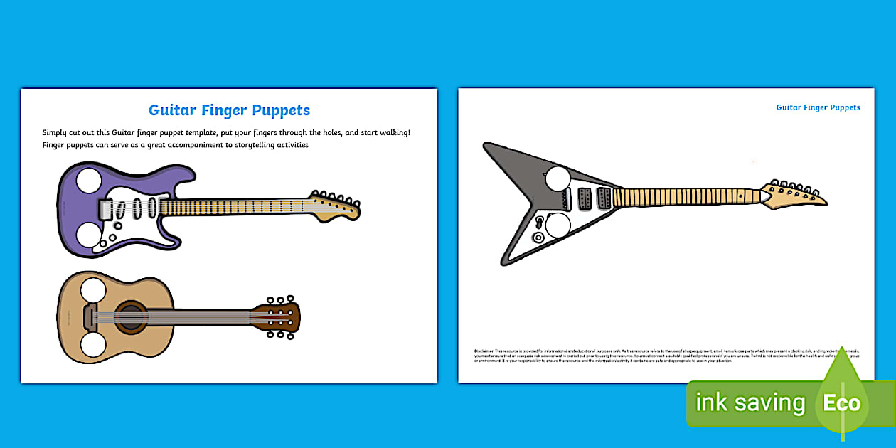 Guitar Finger Puppets (Teacher-Made) - Twinkl