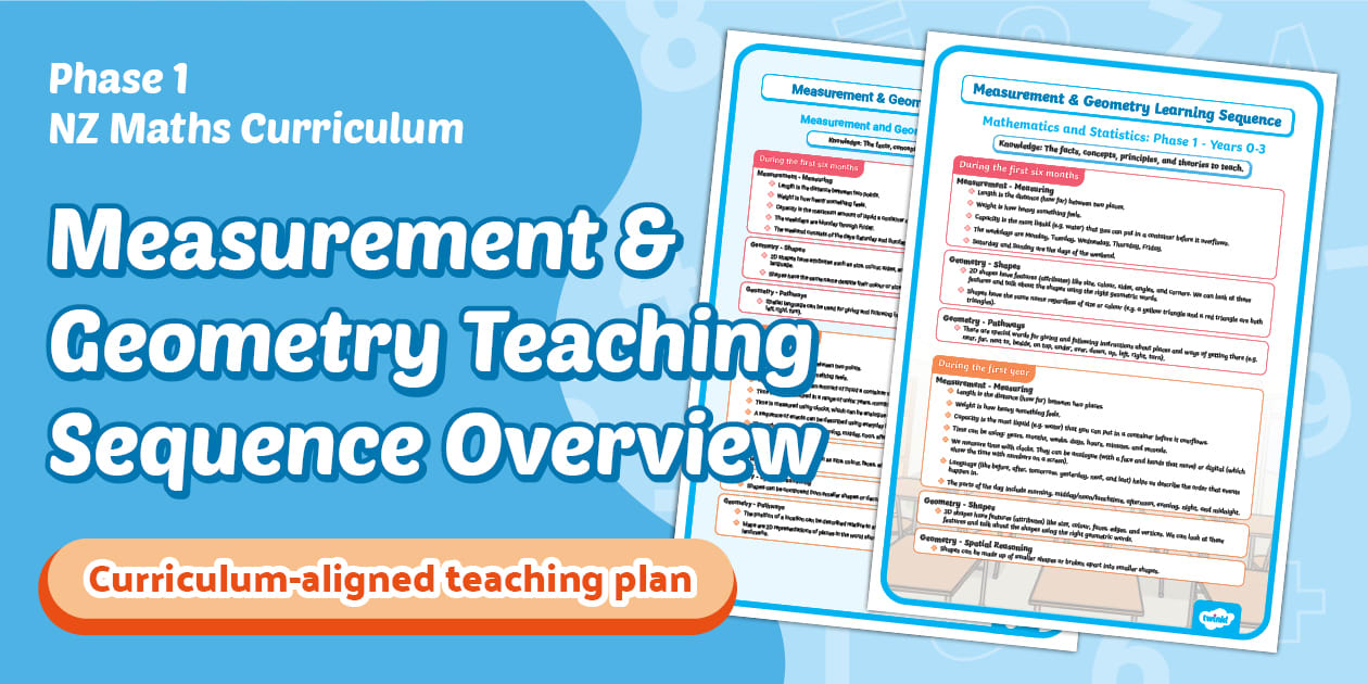 Phase 1 NZ Maths Curriculum Measurement & Geometry Overview